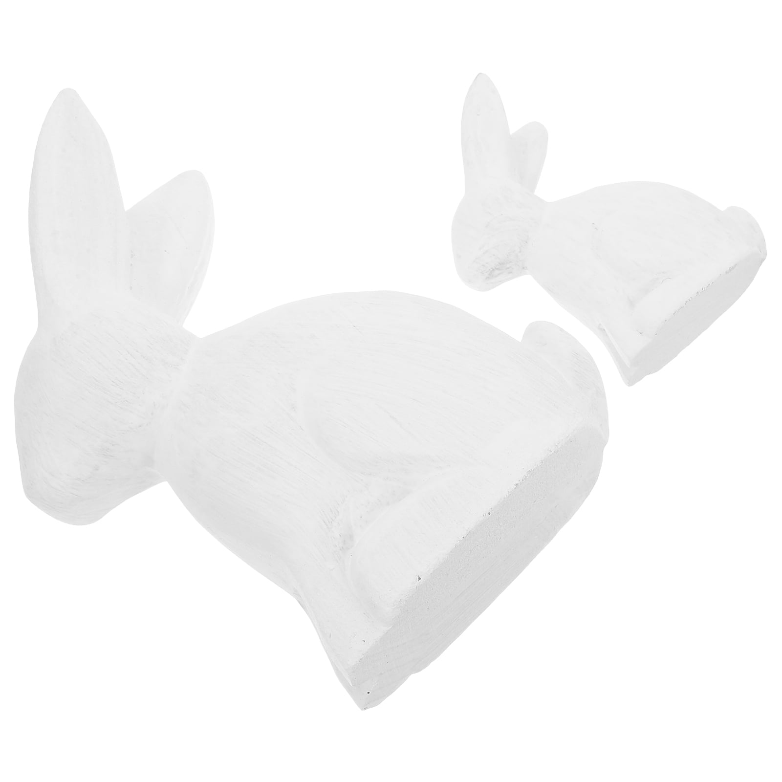 2 Pcs White Rabbit Air Tube Coupler Wooden Animal Ornaments Baby ...