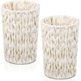 2 Pcs Wicker Trash Cans 2 Gallon Rattan Waste Baskets for Bathroom ...