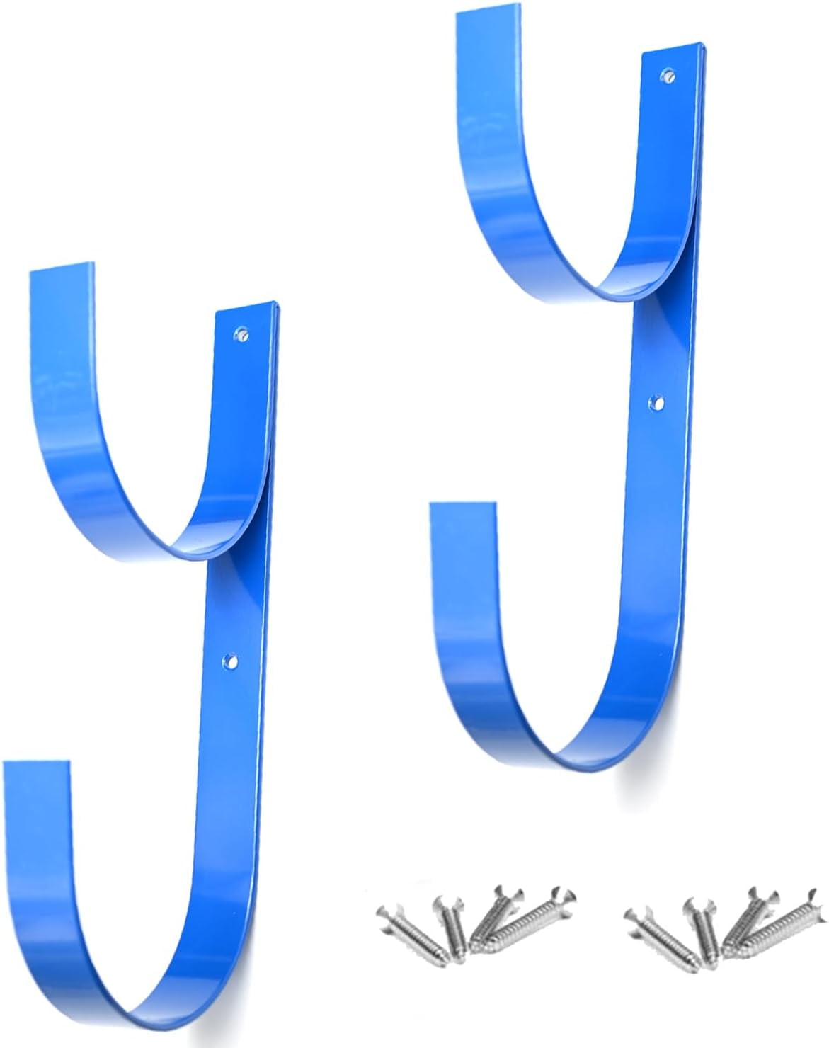 2 Pcs Wide Pool Pole Hangers Heavy Duty Blue Aluminium Holder with ...