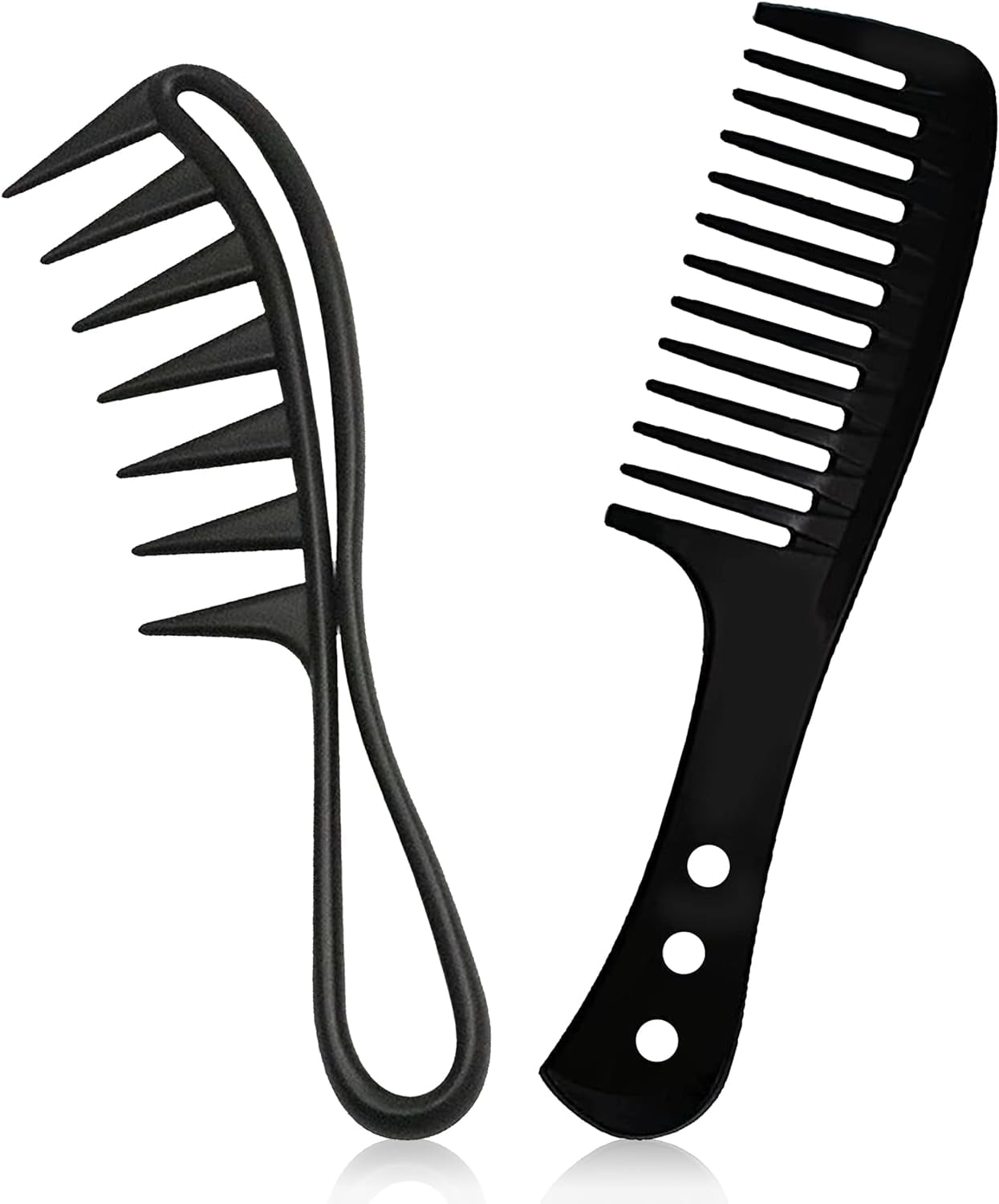 2 Pcs Wide Tooth Comb for Curls Large Teeth Shark Hair Comb,Hair Comb ...