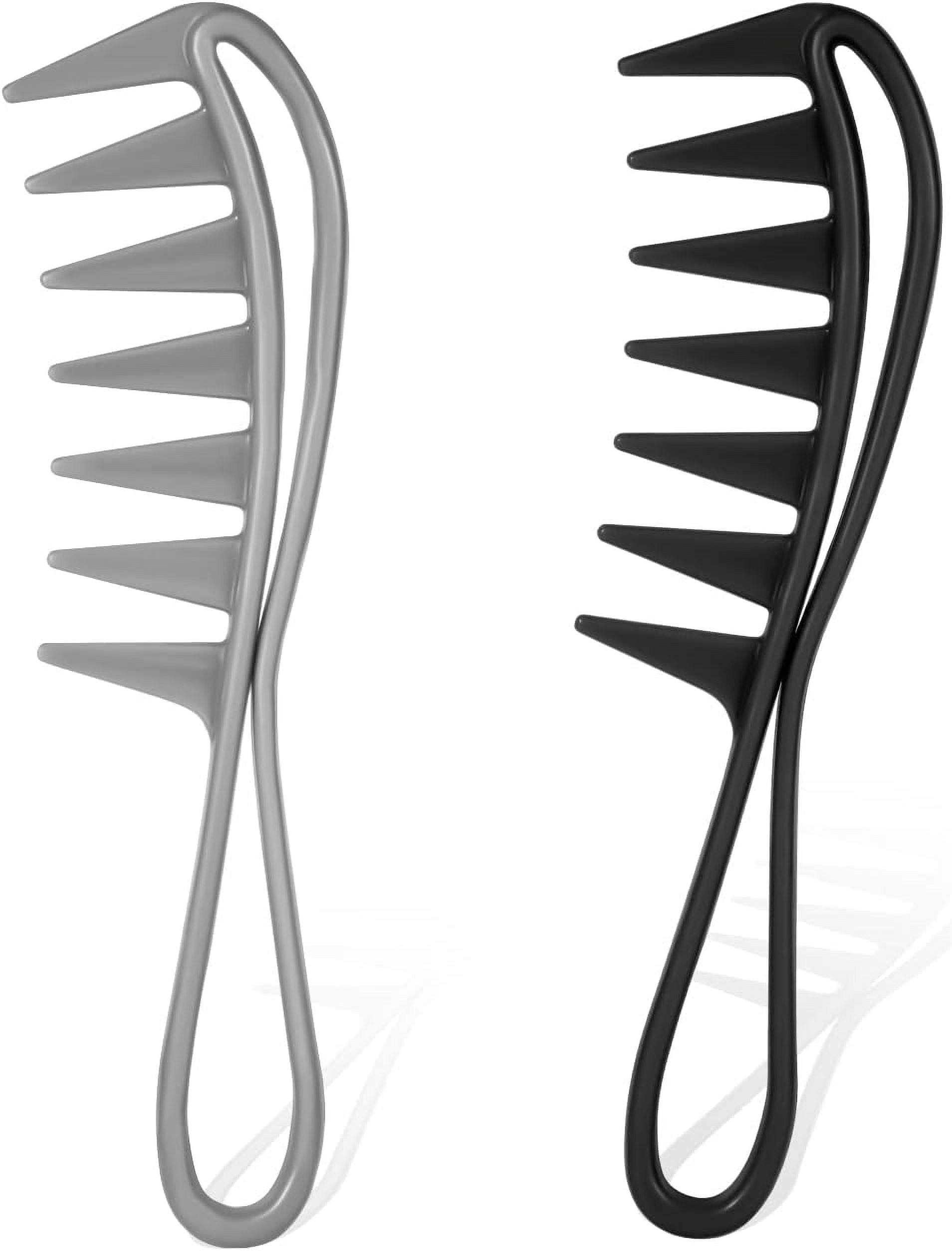 2 Pcs Wide Tooth Comb, Large Texture Combs Wide Tooth Curl Comb Shark ...