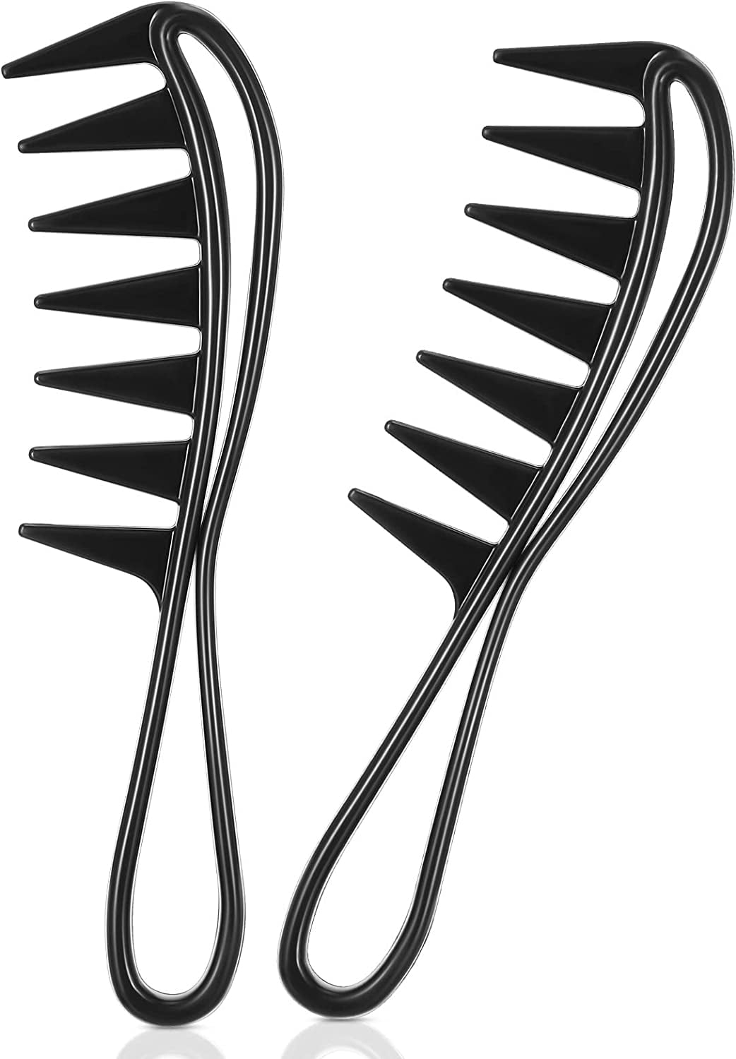 2 Pcs Wide Tooth Combs Salon Large Combs Afro Comb Curl Comb Hairstyle ...