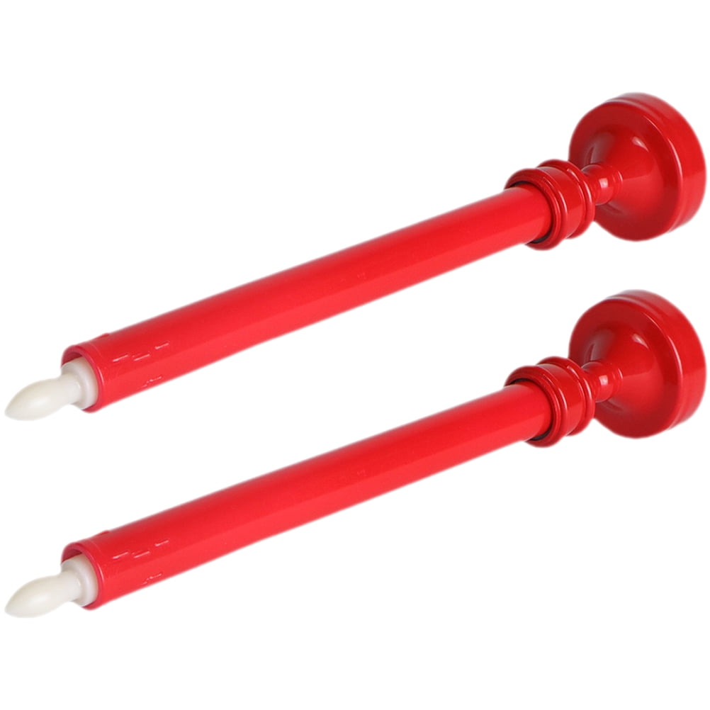 2 Pcs Window Candles Battery Red Stand Holder Candelabra Electric LED ...