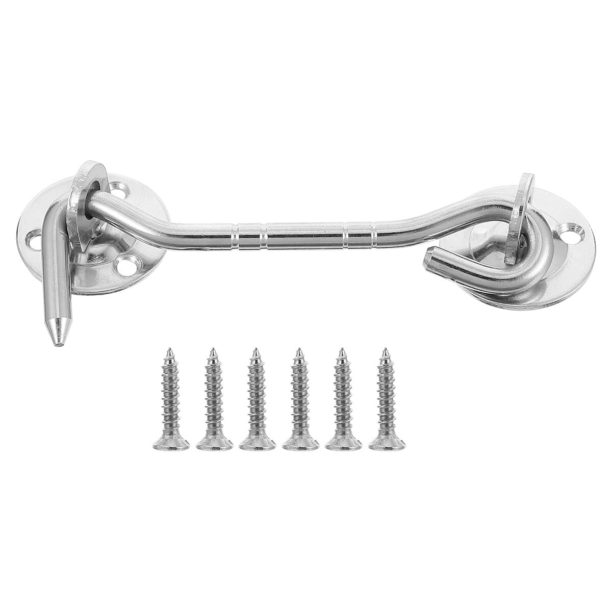 2 Pcs Window Hook Gate Lock Light Hooks Sliding Barn Door Silver ...