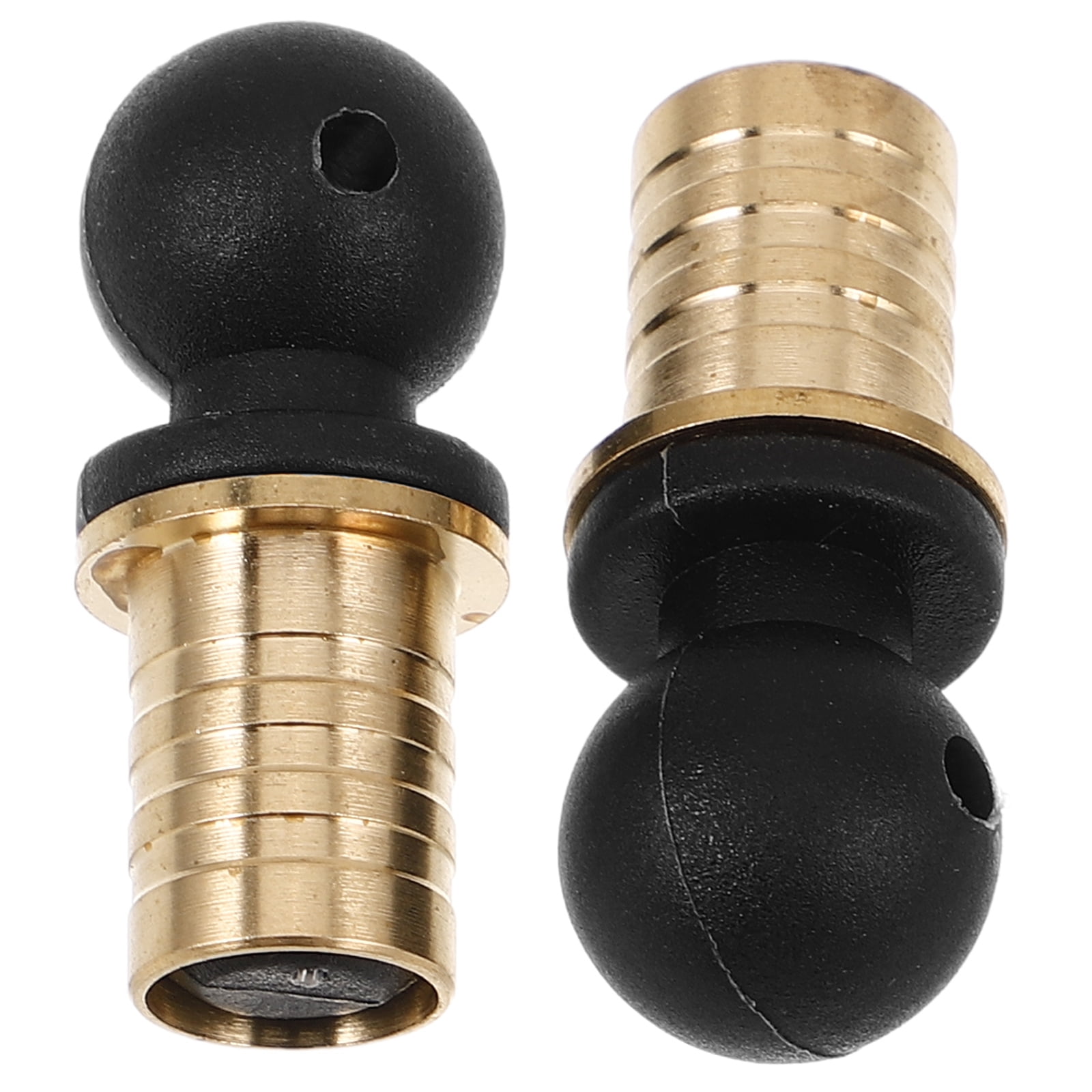 OUNONA Gourd Shaped Wine Stopper Set of 2 Reusable Silicone and Brass ...