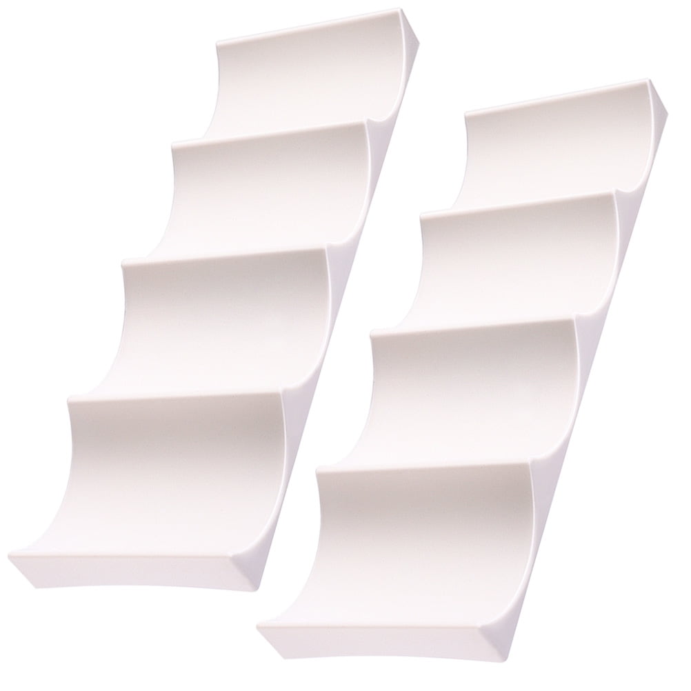 WRITWAA 2Pack Bottle Storage Rack White Plastic Wine Racks for Home ...