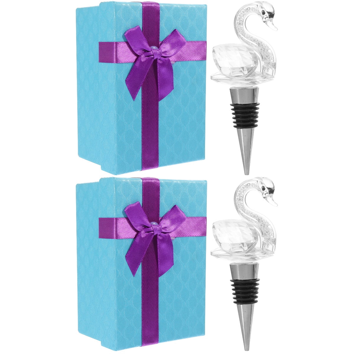2 Pcs Wine Stopper Decor Vacuum Swan Shaped Bottle Plug Supply Beverage ...