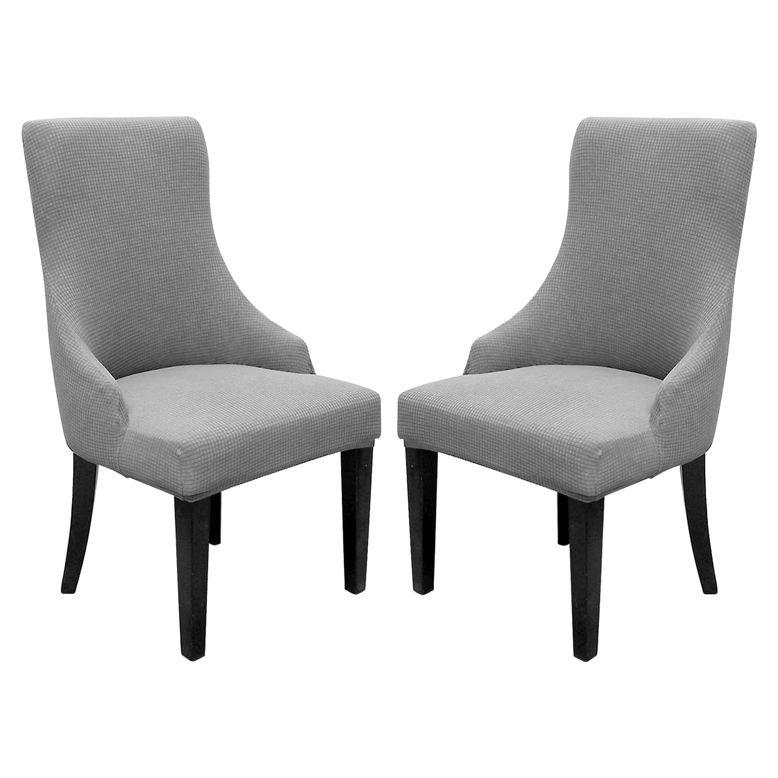 2 Pcs Wingback Side Chair Covers Polyester Dining Chair Slipcovers ...