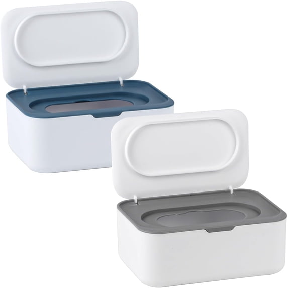 2 Pcs Wipes Dispenser Wipe Holder Keeps Wet Tissue Fresh Easy Pull ...