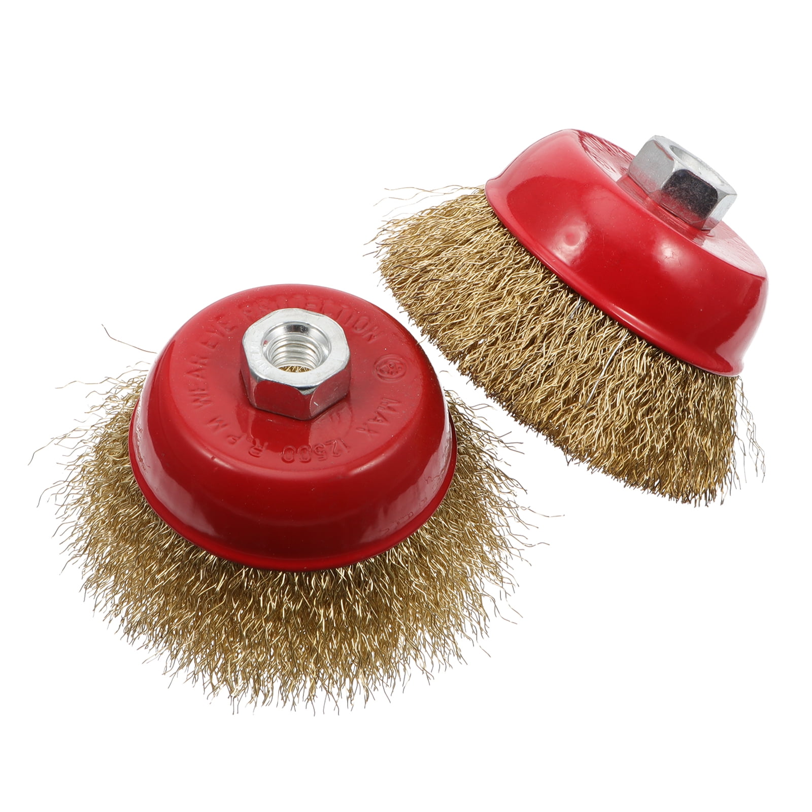 2 Pcs Wire Brush Wire Wheels Round Steel Wire Brush Wheel for Deburring ...