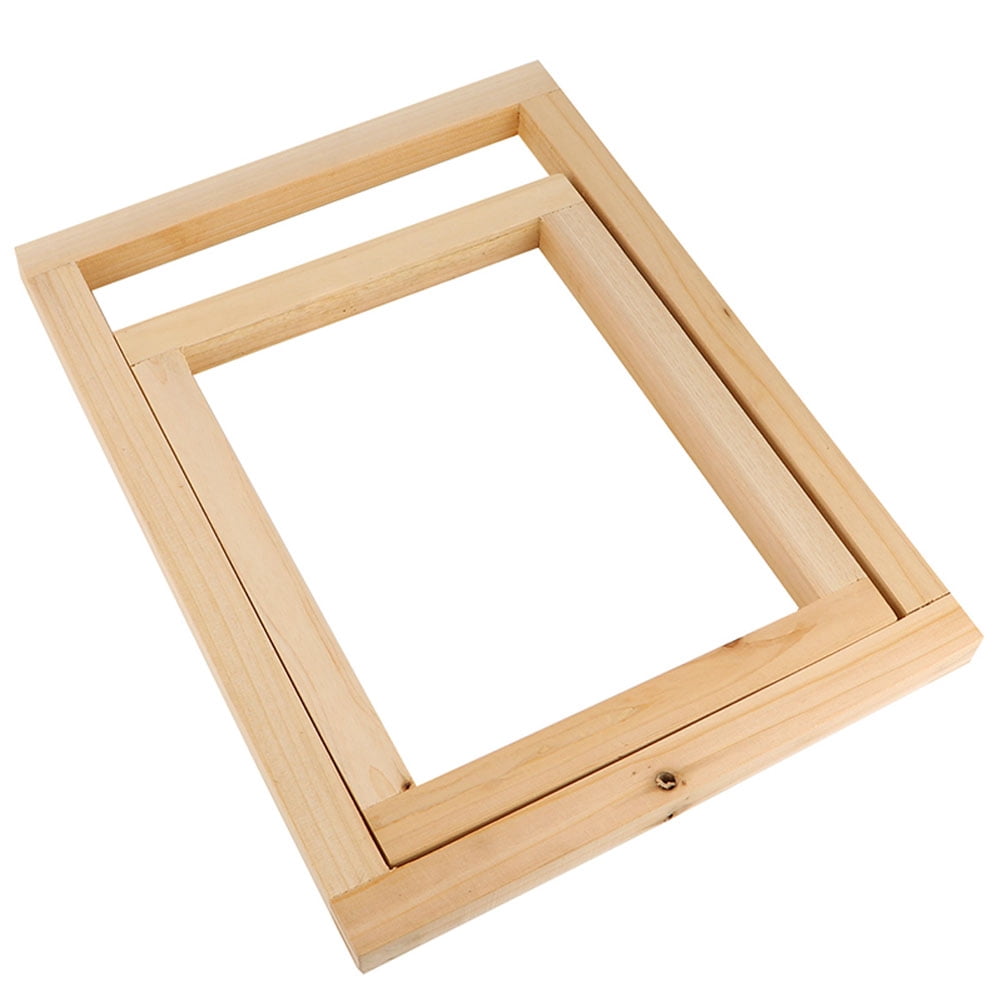 2 Pcs Wire Mesh Wooden Frame Screen Printing Kits Supplies Photo ...