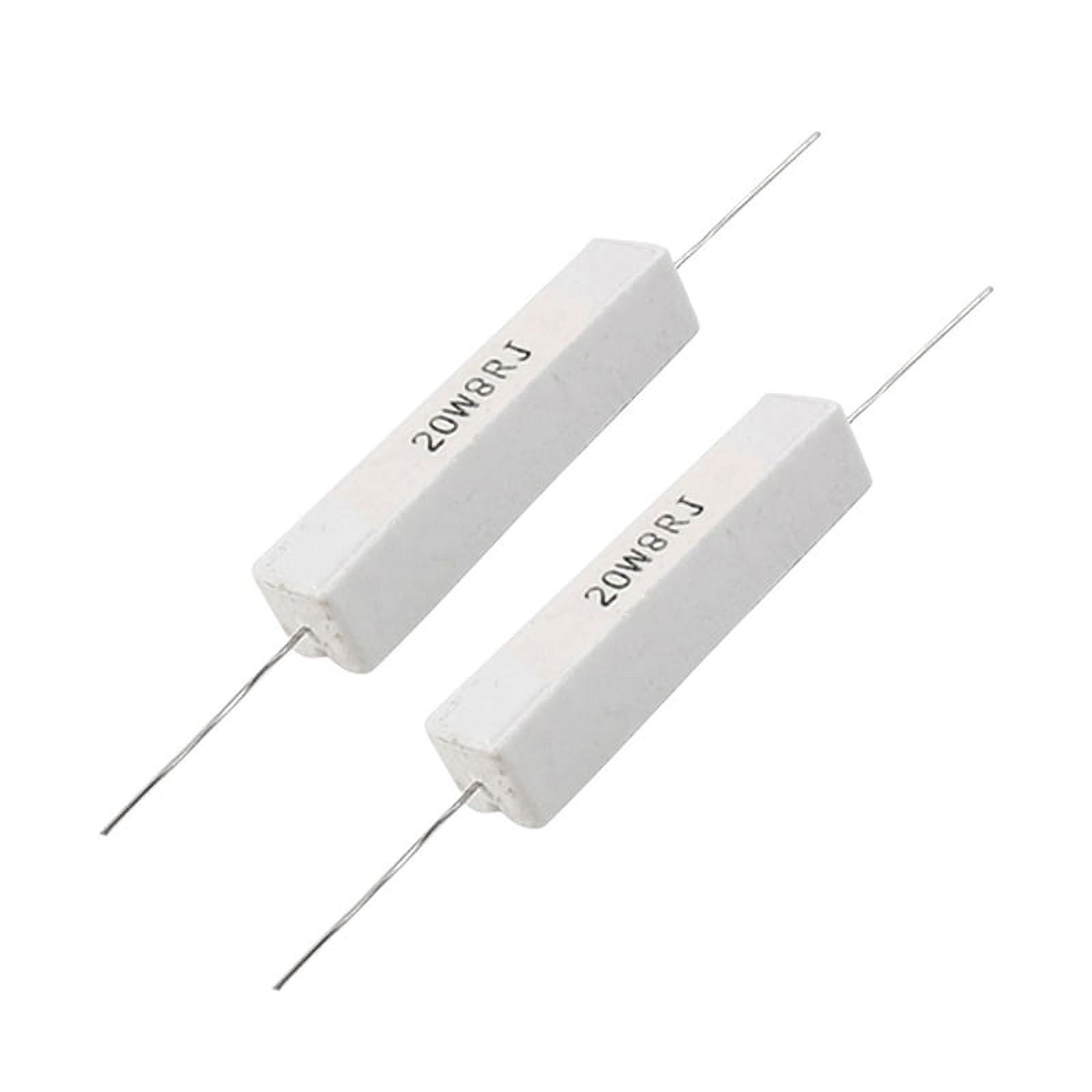 2 Pcs Wire Wound Ceramic Cement Resistor 8 Ohm 20W 5% - Walmart.com