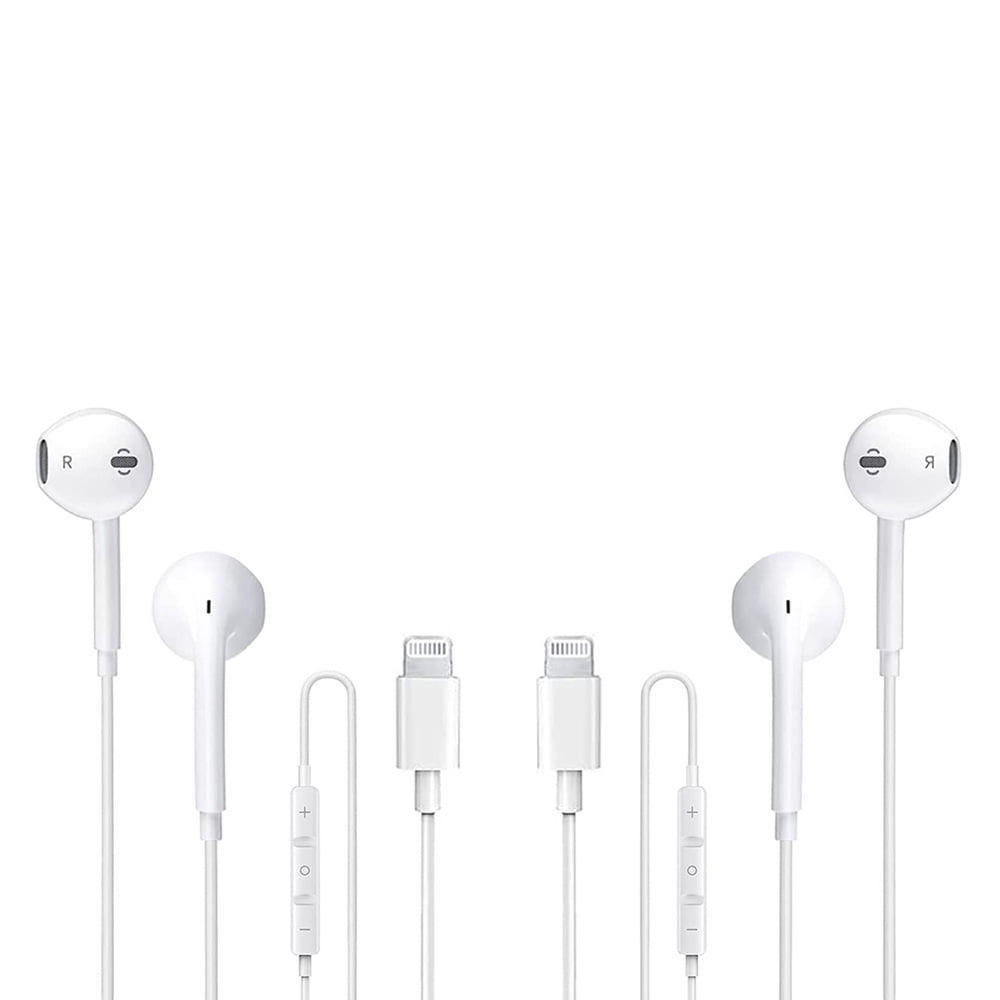 2 Pcs Wired Headphones Earbuds with Lightning Connector,Heavy Bass ...