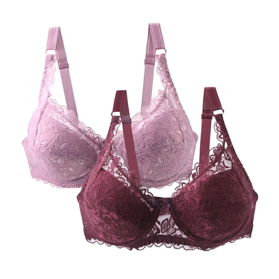 2 Pcs Wireless Bras for Women Back Hook Bra Standard Back Bra Sports ...