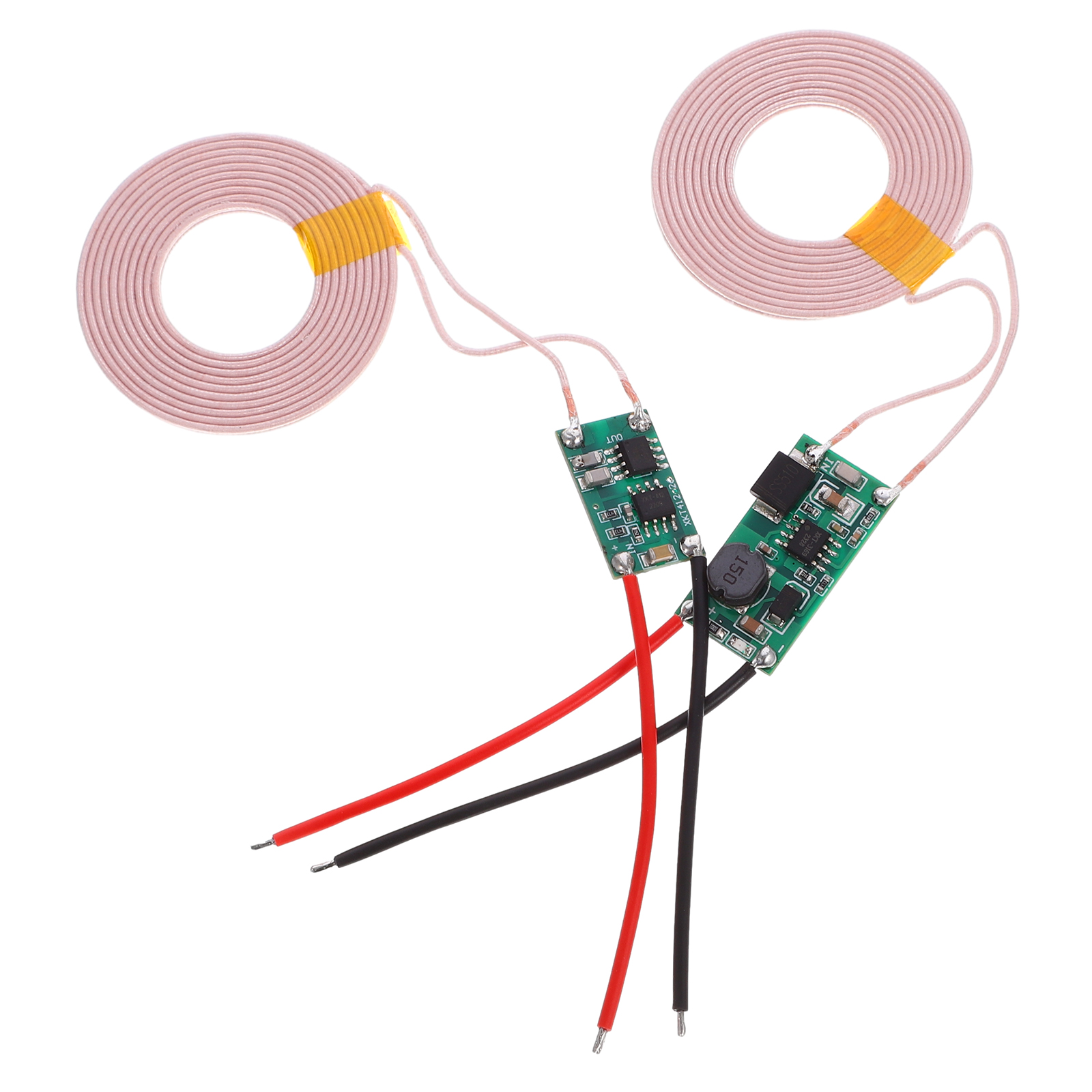 2 Pcs Wireless Charging Module Mat Portable Power Supply Receiving End ...