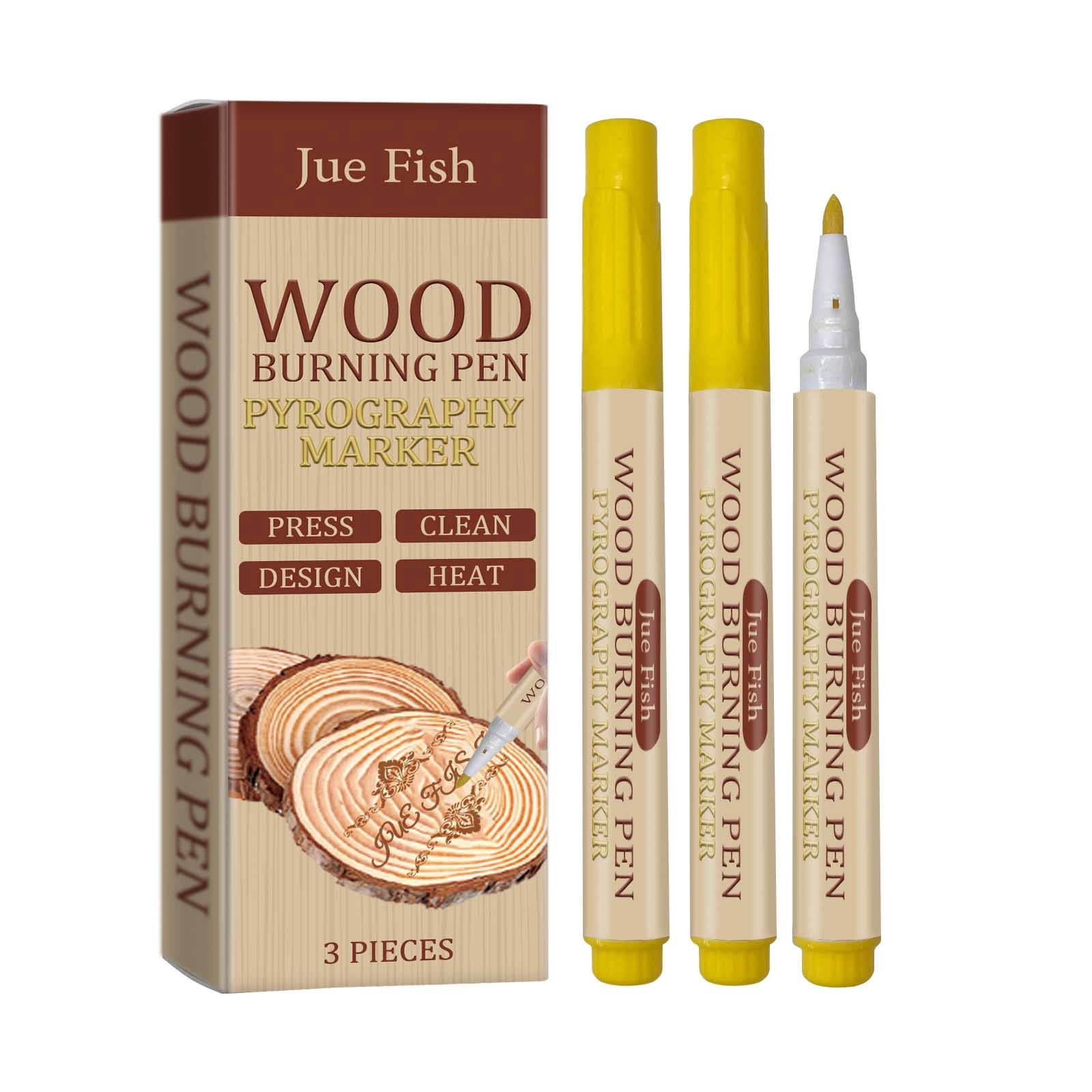 2 Pcs Wood Burning Pen Set for Art - 3 Markers with Heat Tool for Wood ...