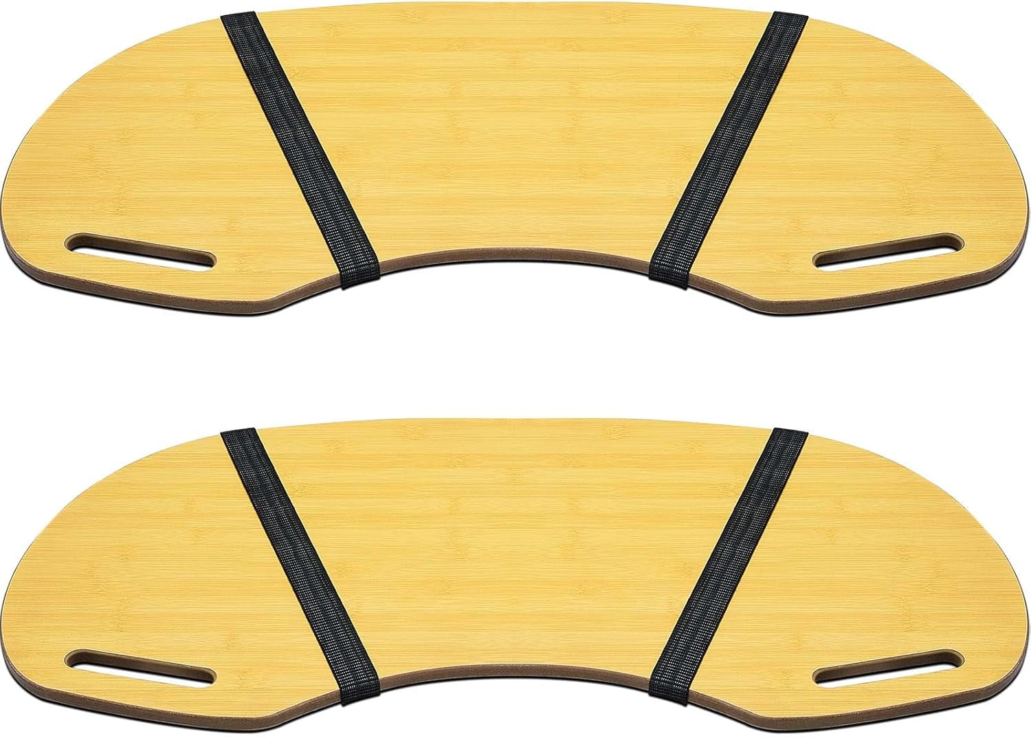 2 Pcs Wood Curved Lap Desk - 30.5'' x 12.5'' Lap Table with Handles ...