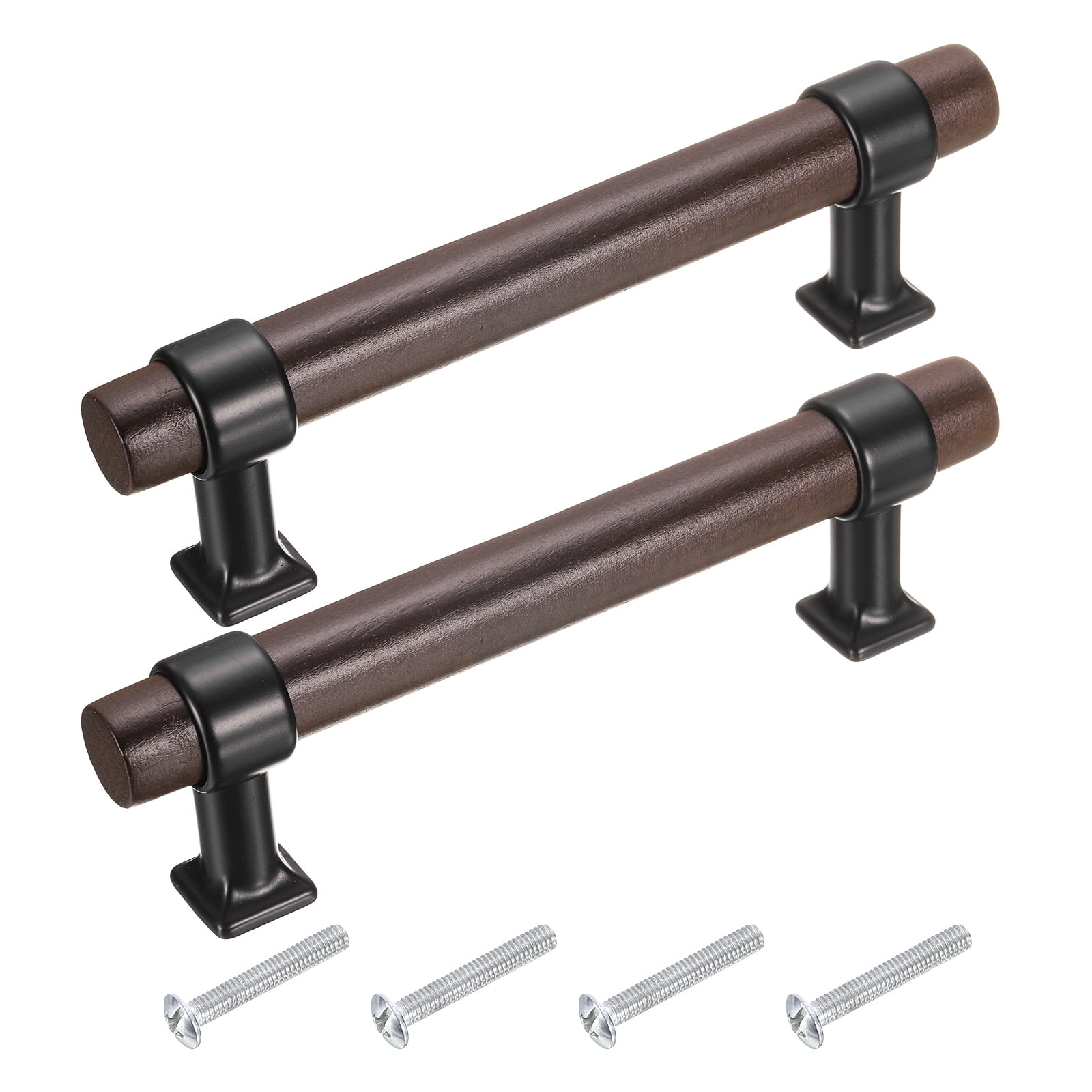 2 Pcs Wood Drawer Pulls T-Bar 96mm/3.8" Hole Center Dresser Drawer ...