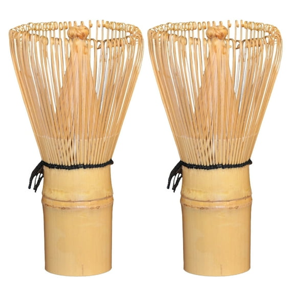 2 Pcs Wood Matcha Whisk Set, 100-Prong Handmade Chasen Whisk, 1.2 x 2.4 ...