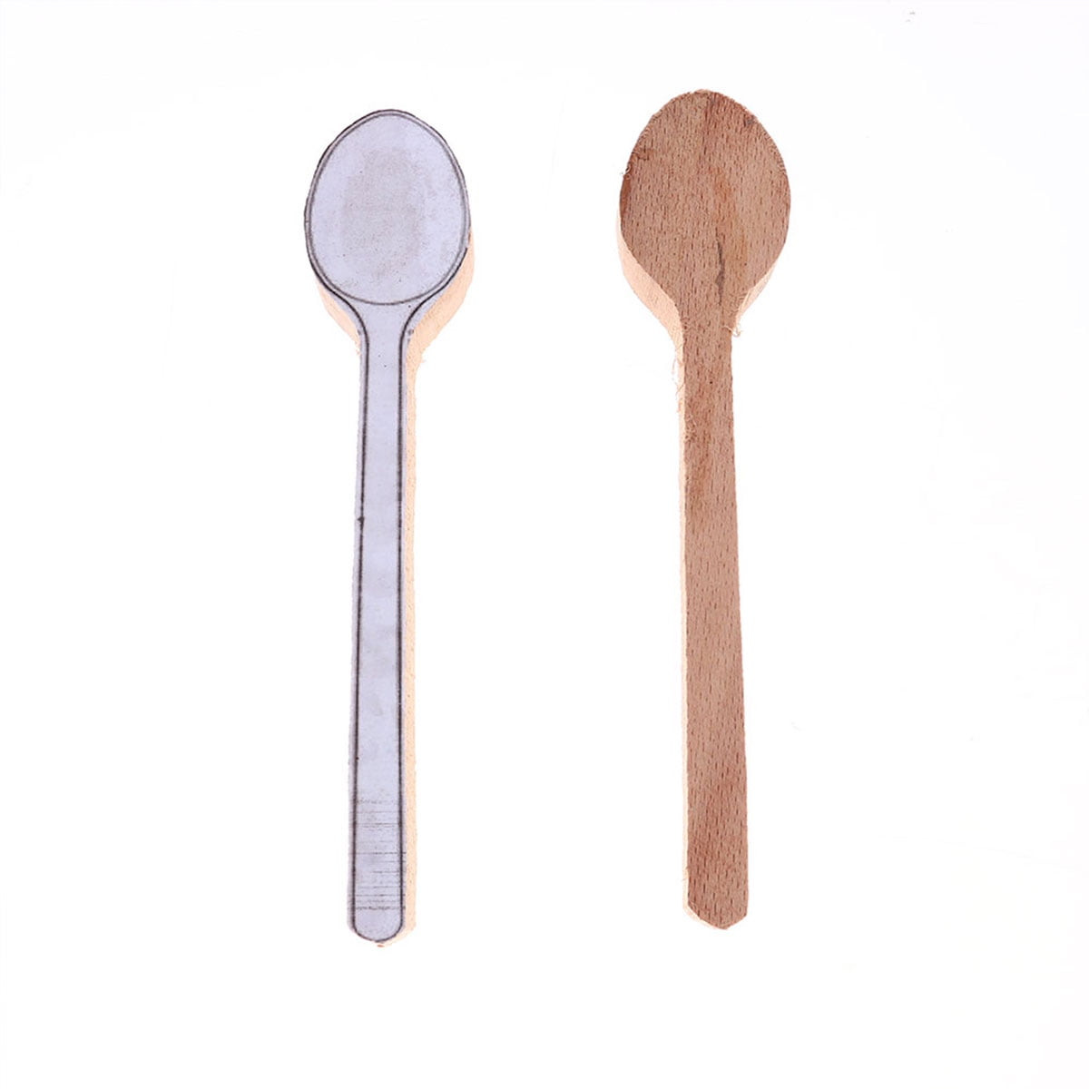 2 Pcs Creative Natural Wood Spoon Blanks for DIY Craft Long and ...