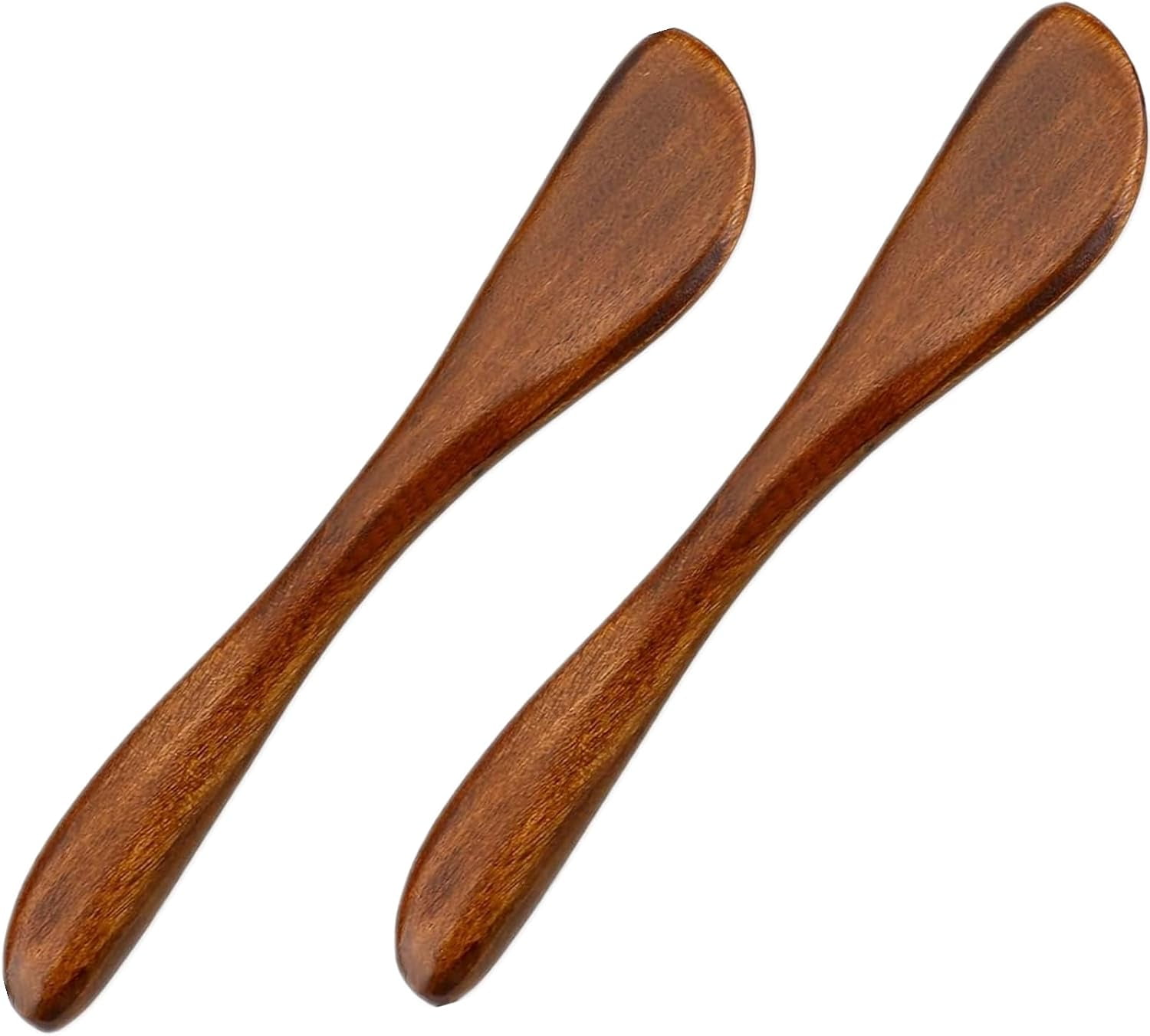 2 Pcs Wooden Butter Knife, 6 Inch Butter Spreader Knife Jelly Cheese ...