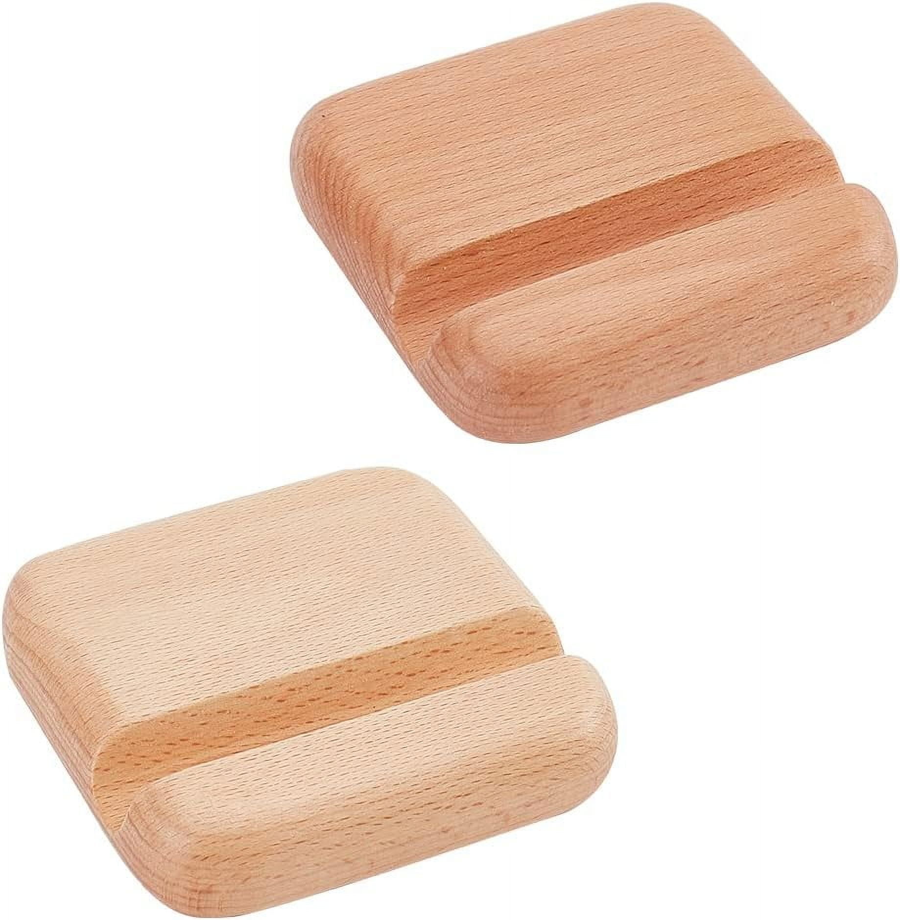 2 Pcs Wooden Cell one Stands 3.14x3.14x0.78 Square Wood Mobile one ...