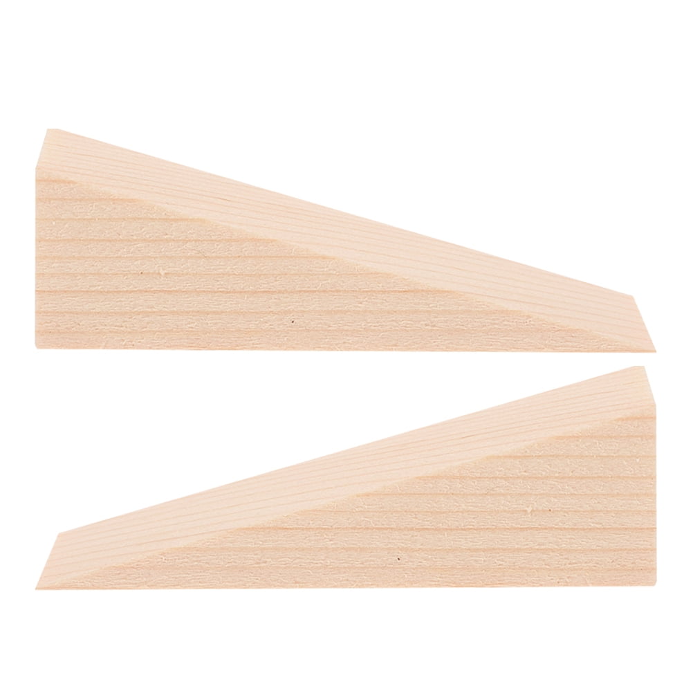Koolleo 2Pcs Door Stopper Wedge Wooden Door Stopper Triangular Wooden ...