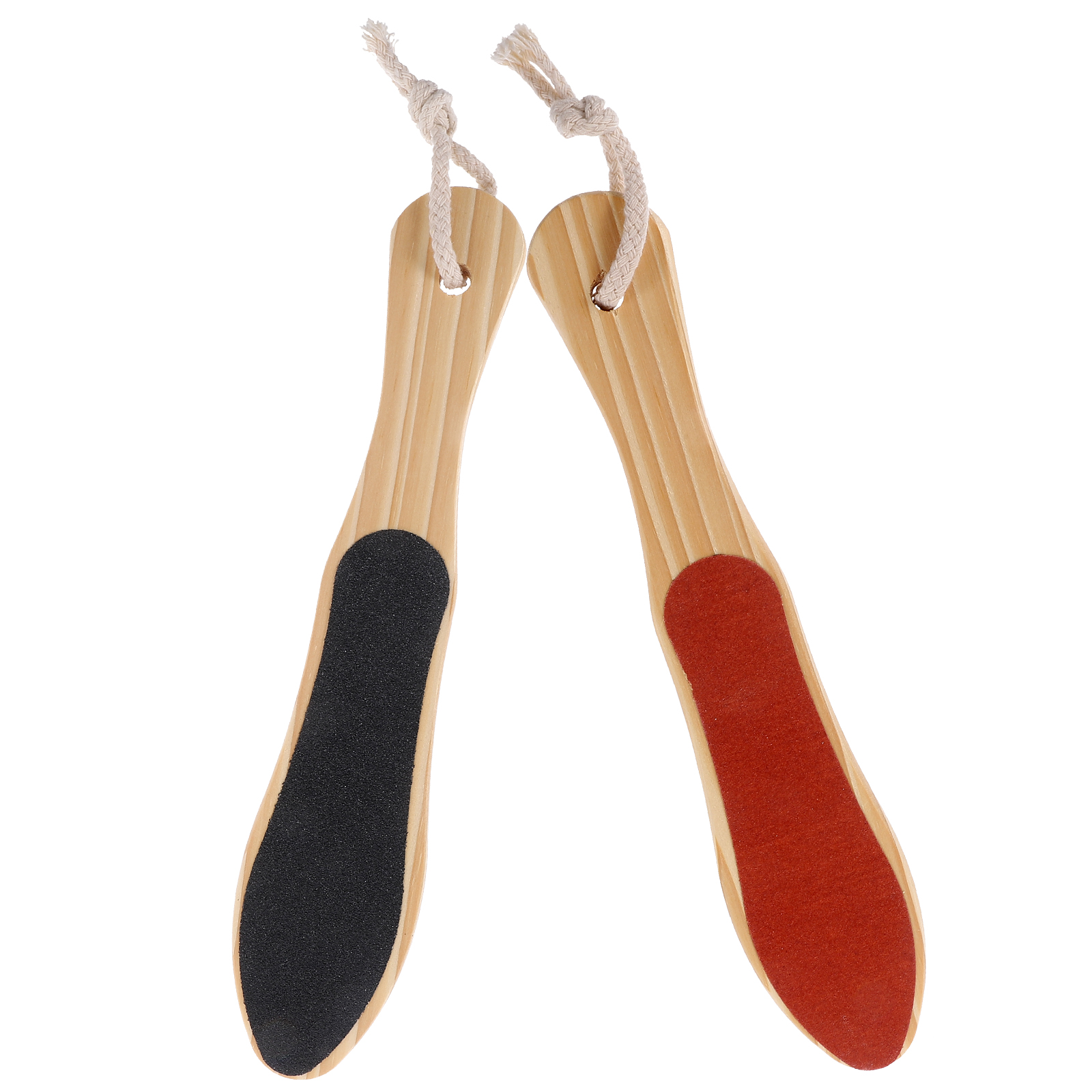 2 Pcs Wooden Foot Rub Pedicure Spa Massager Kit Shaver Black - Walmart.com