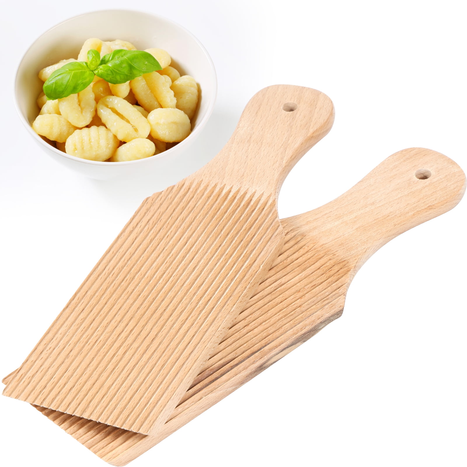 2 Pcs Wooden Gnocchi Board Butter Paddles 9.1 x 2.8 Inches Spaghetti ...