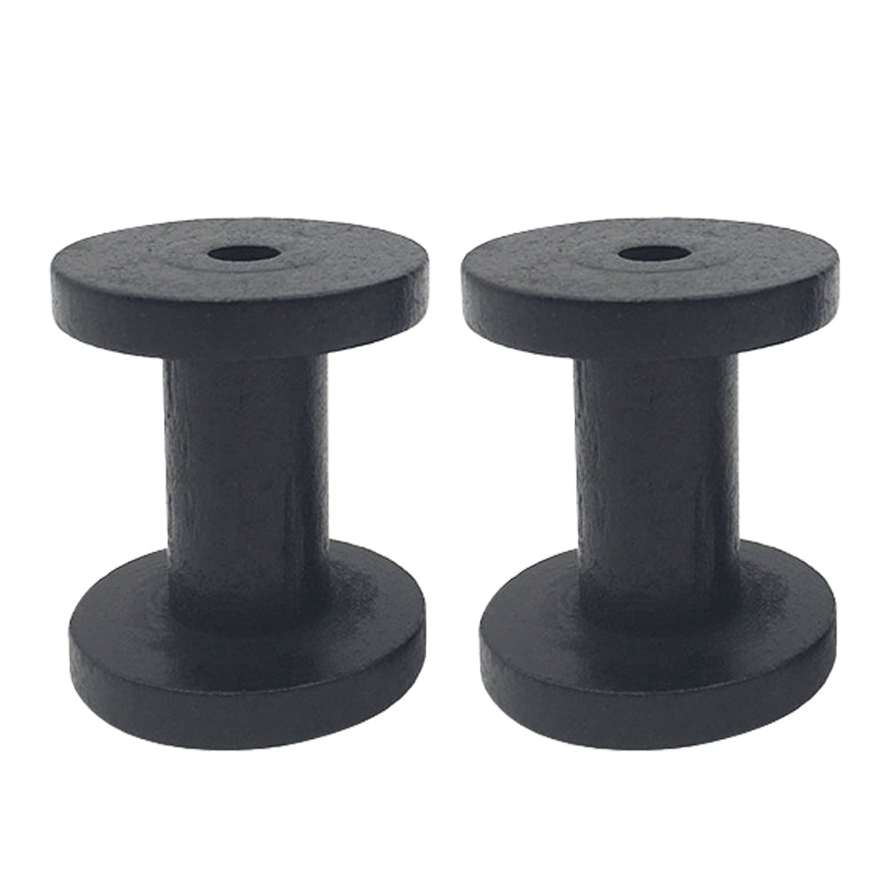 Hytrove Knitting Bobbins for Yarn Spools Wood 2Pcs Women Black Thread ...