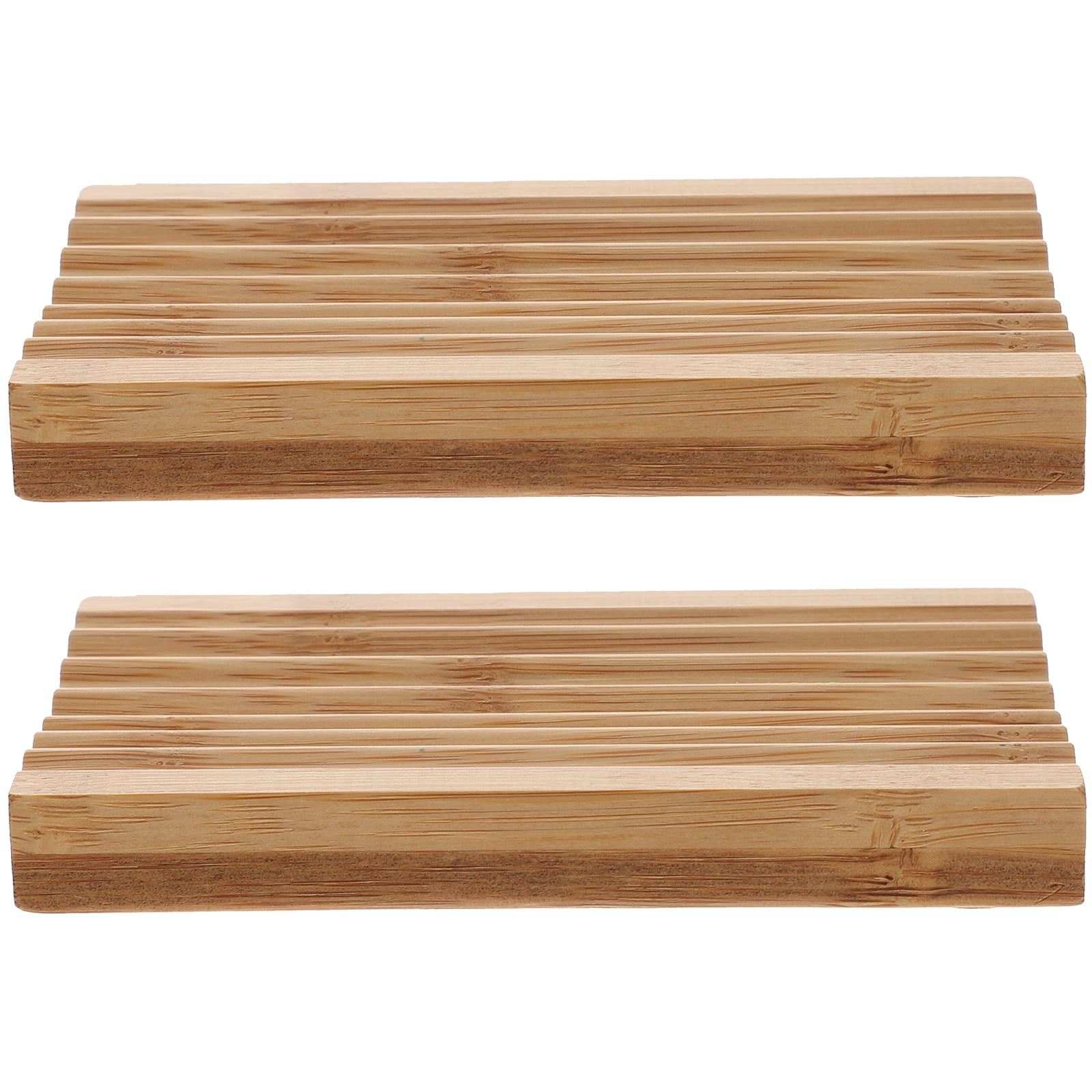 2-Pack Wooden Soap Dish Holder Tray for Bathroom Kitchen, Household ...