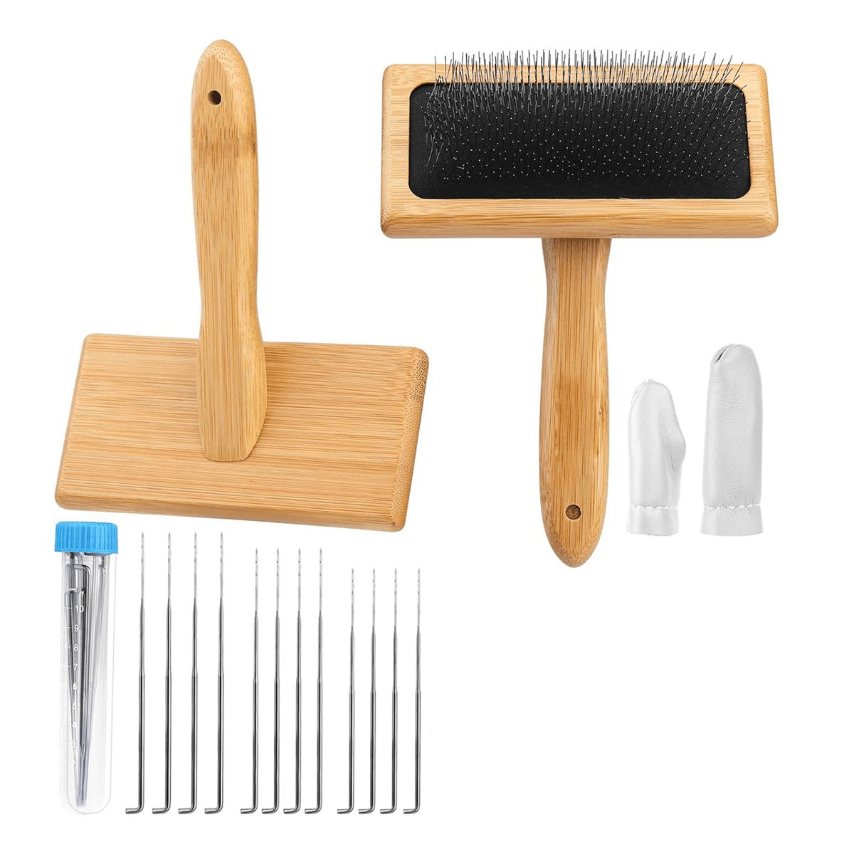 2 Pcs Wool Carders, Hand Carders for Wool Needle Felting Brush Wooden ...
