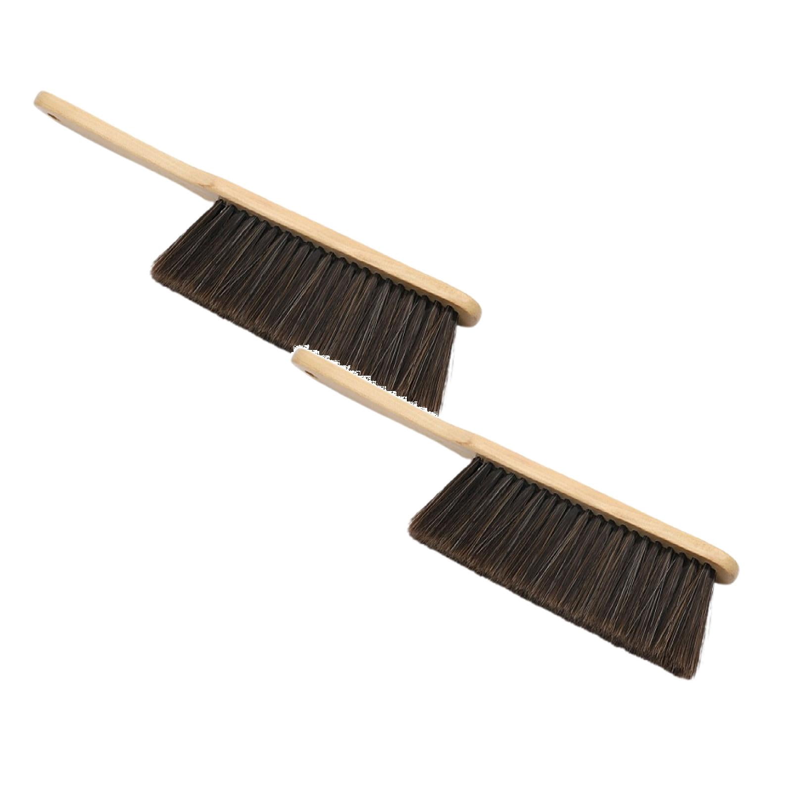 2 Pcs Woooden Dust Brush Hand Broom Bench Brush with Long Wood Handle ...