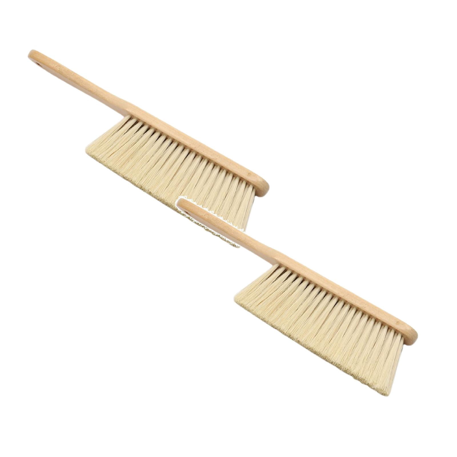 2 Pcs Woooden Dust Brush Hand Broom Bench Brush with Long Wood Handle ...