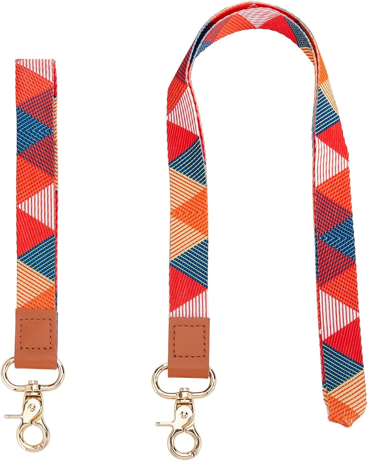 2 Pcs Wrist and Neck Lanyards for Key Stylish Keychain Holder Lanyards ...