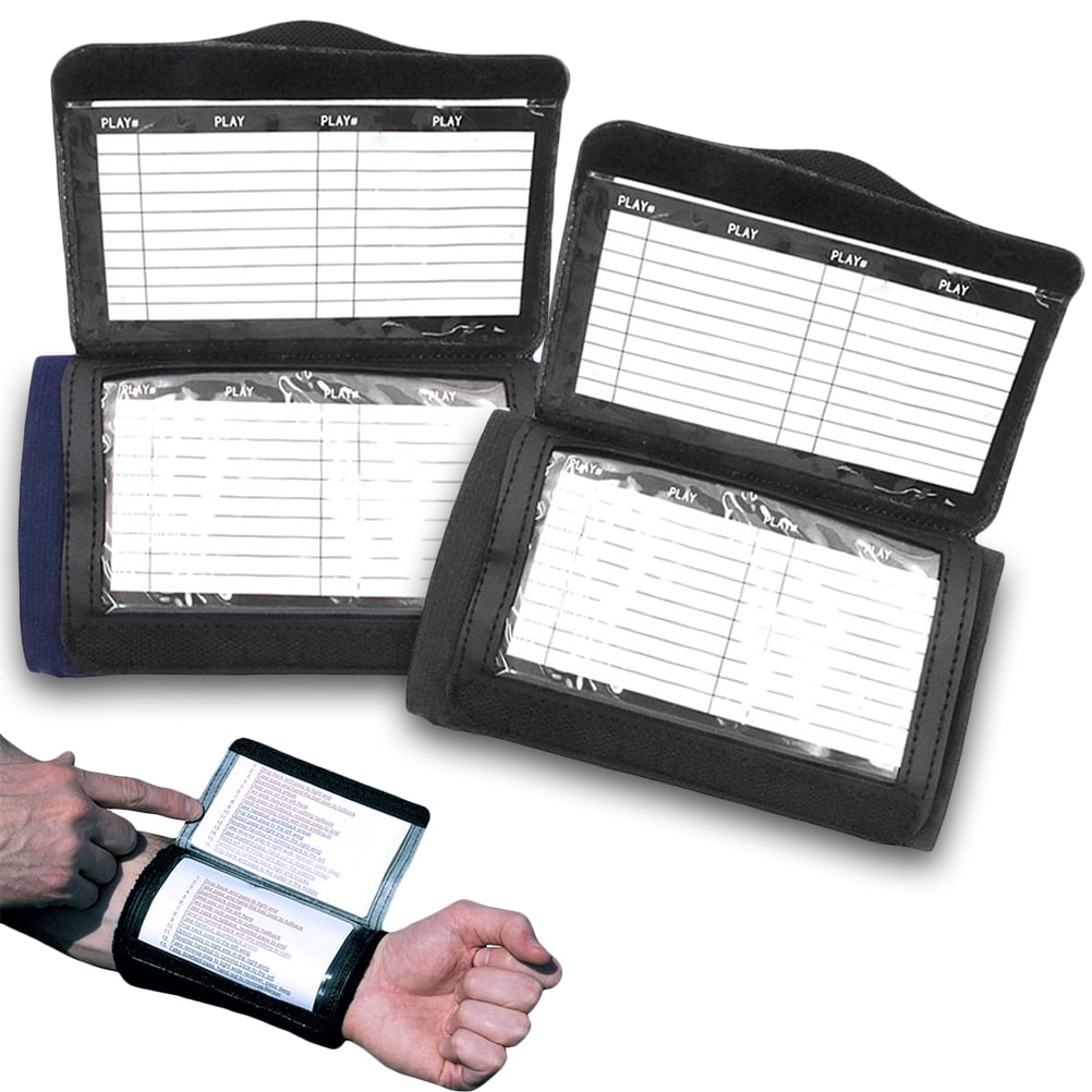2 Pcs Wristband Sports Accessories Braces Football Playbook Quarterback ...