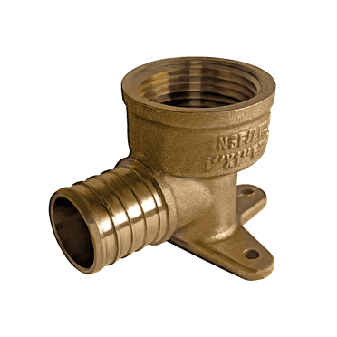 25 Pcs. XFITTING 1/2" Pex-A Stub Out Elbow with Flange, 4" x 8 ...