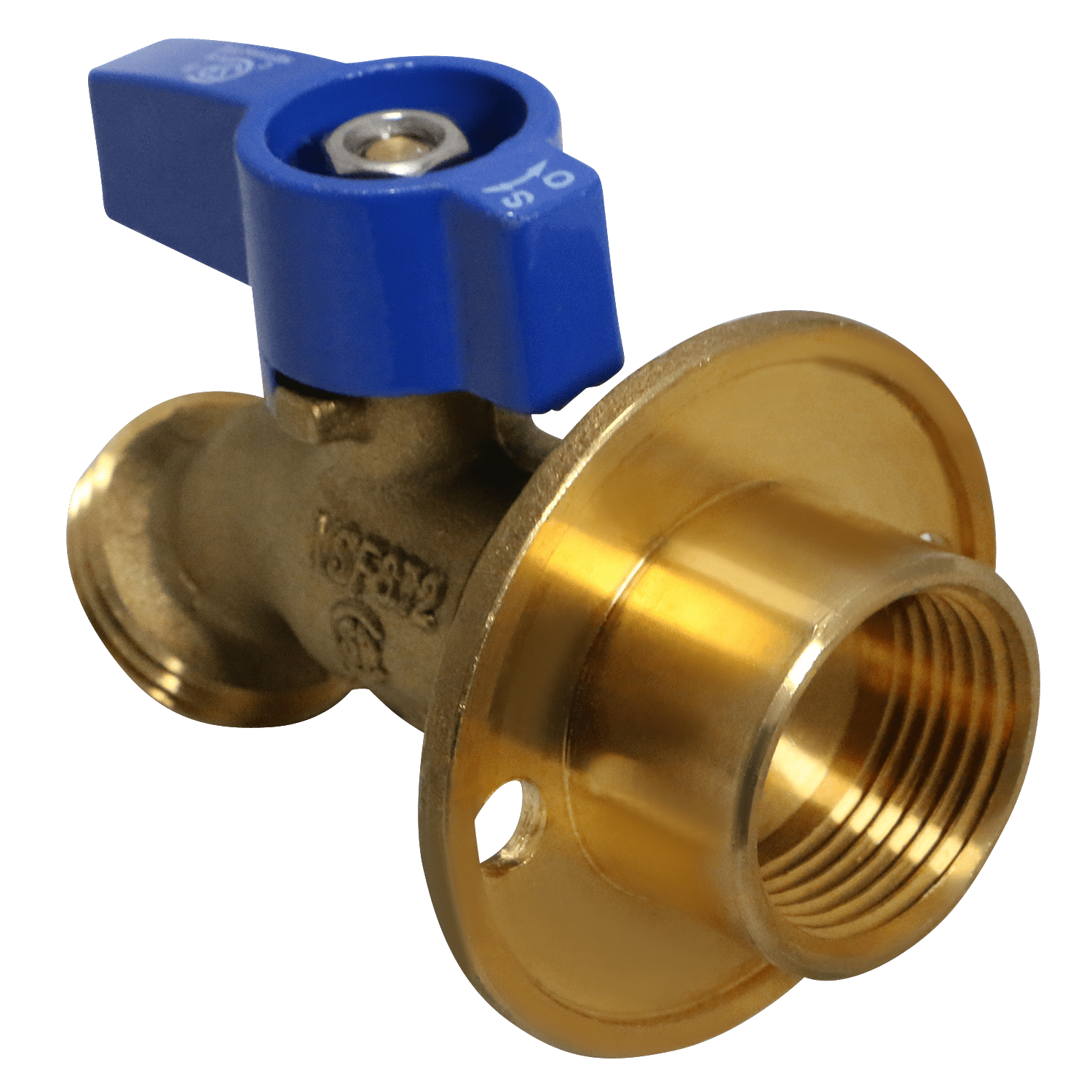 2 Pcs XFITTING 3/4 in FPT x 3/4 in GHT 1/4 Turn Hose Bibbs with Flange ...