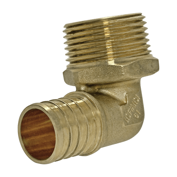 2 Pcs XFITTING Barb Crimp 1 Inch Pex X 1 Inch Male Threaded Elbow, 1 ...
