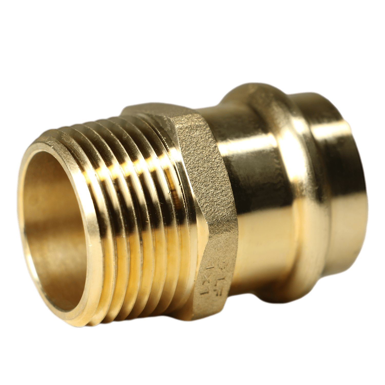 2 Pcs XFITTING Brass Press 1 in x 1 in Male NPT Press Coupling, Brass ...