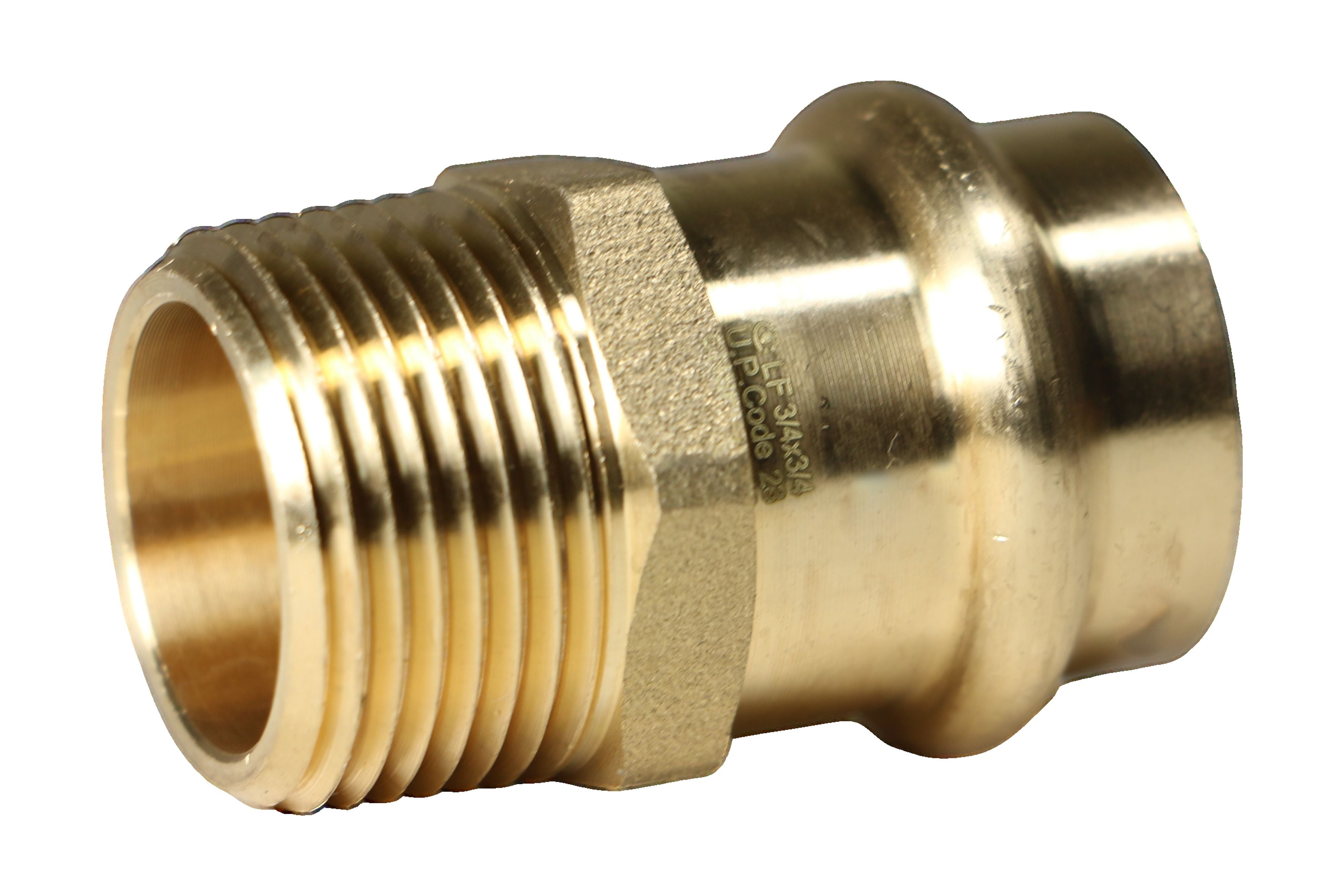 2 Pcs XFITTING Brass Press 3/4 in x 3/4 in Male NPT Press Coupling ...