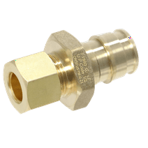 Kingston Brass CC54402 5/8" OD Comp x 1/2" OD Comp Angle Stop Valve, Polished Brass - Walmart.com