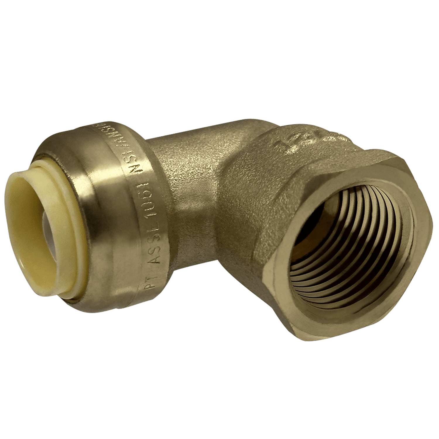 2 Pcs XFITTING Push Fit 1/2 Inch x 1/2 Inch Female NPT Elbow, 1/2" Inch Push Fit Female Elbow ...