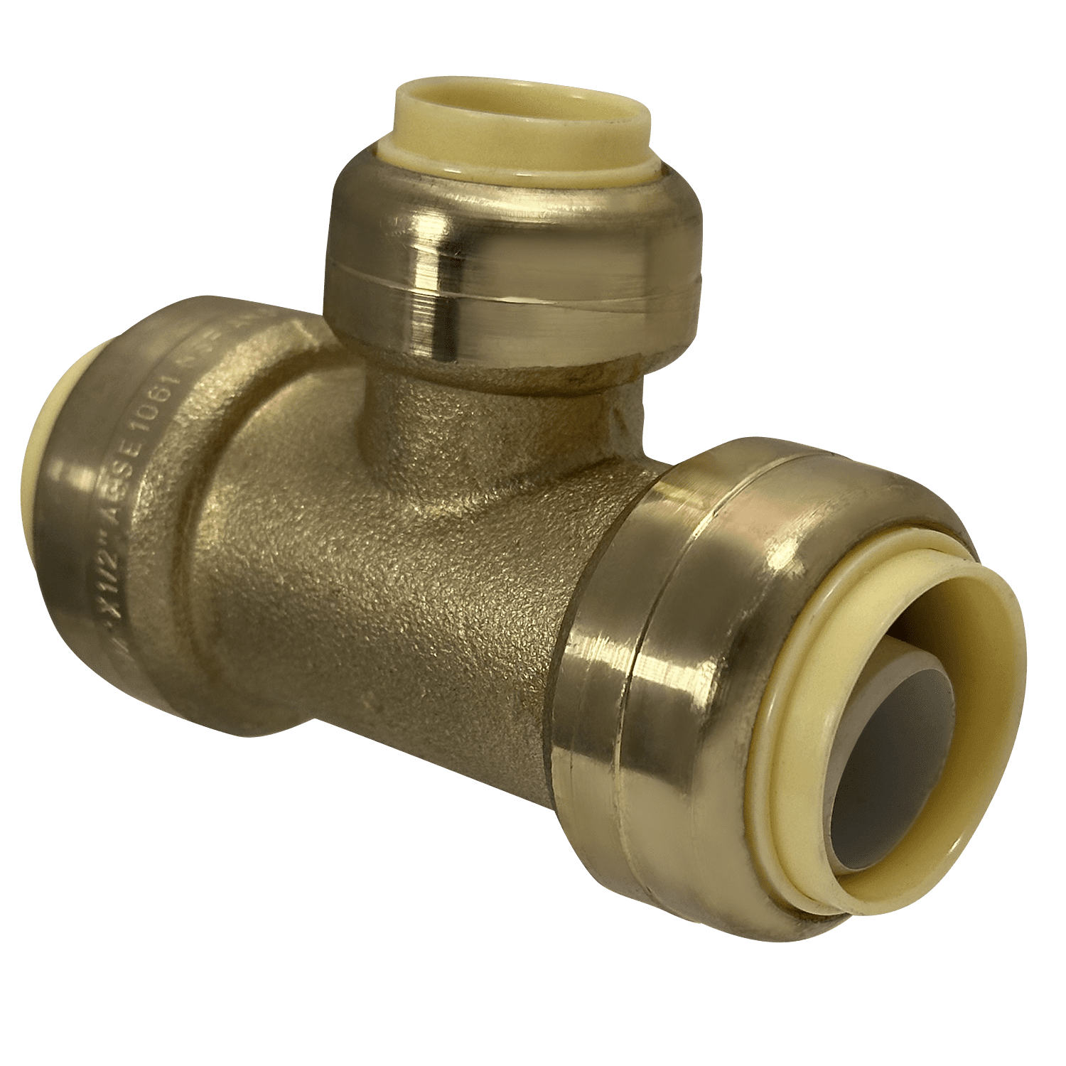 2 Pcs XFITTING Push Fit 1/2 Inch x 1/2 Inch x 3/8 Inch Push Fit Reducing Tee, - Walmart.com