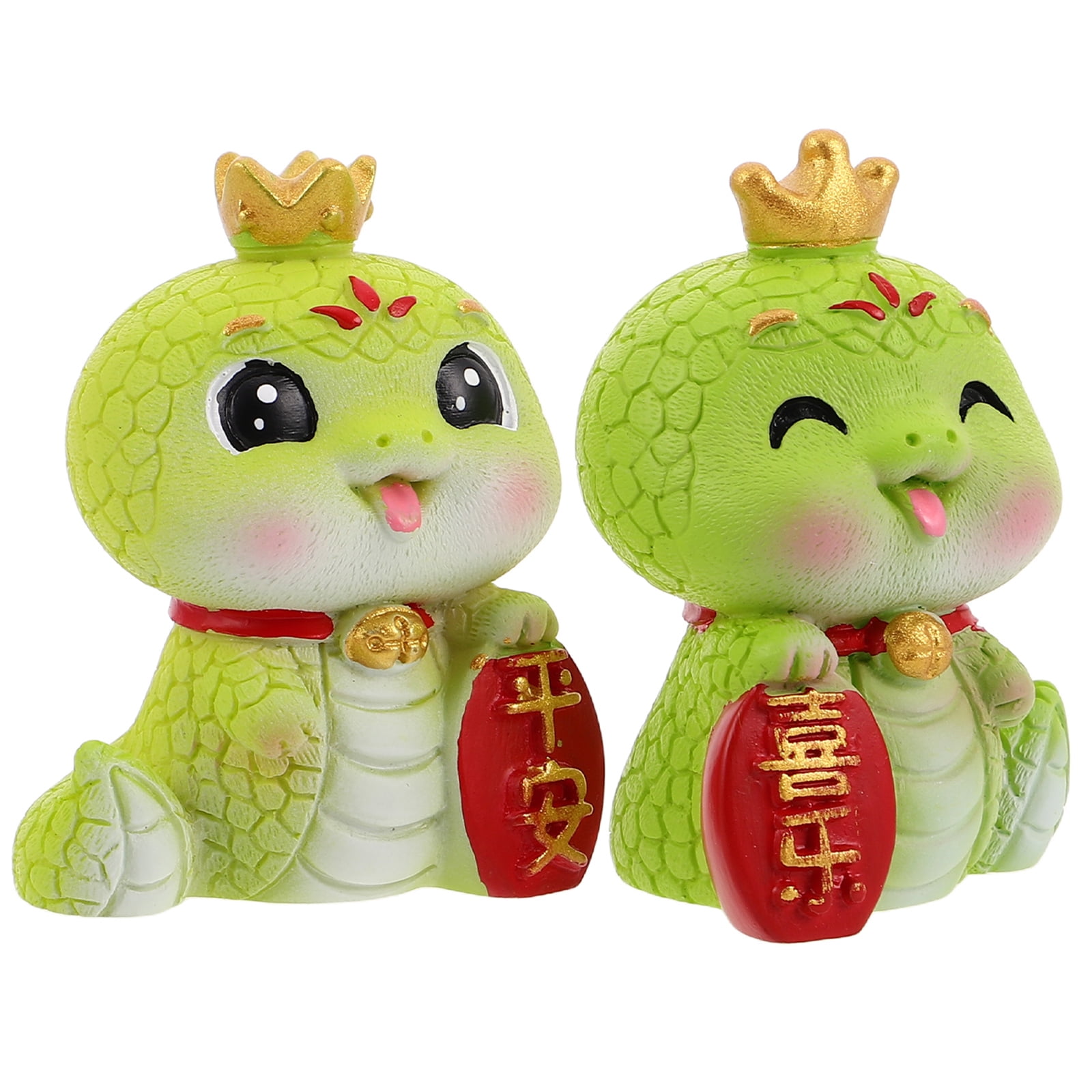 2 Pcs Year of The Snake Ornaments Sticker Decor Marker Cord Hider Floor ...