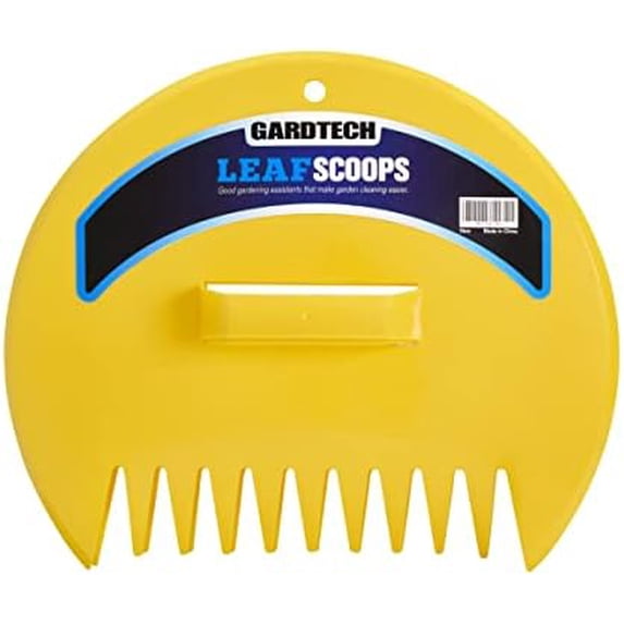 2 Pcs Yellow Leaf Scoops Hand Rakes Without Lawn Garbage Bags, Large ...