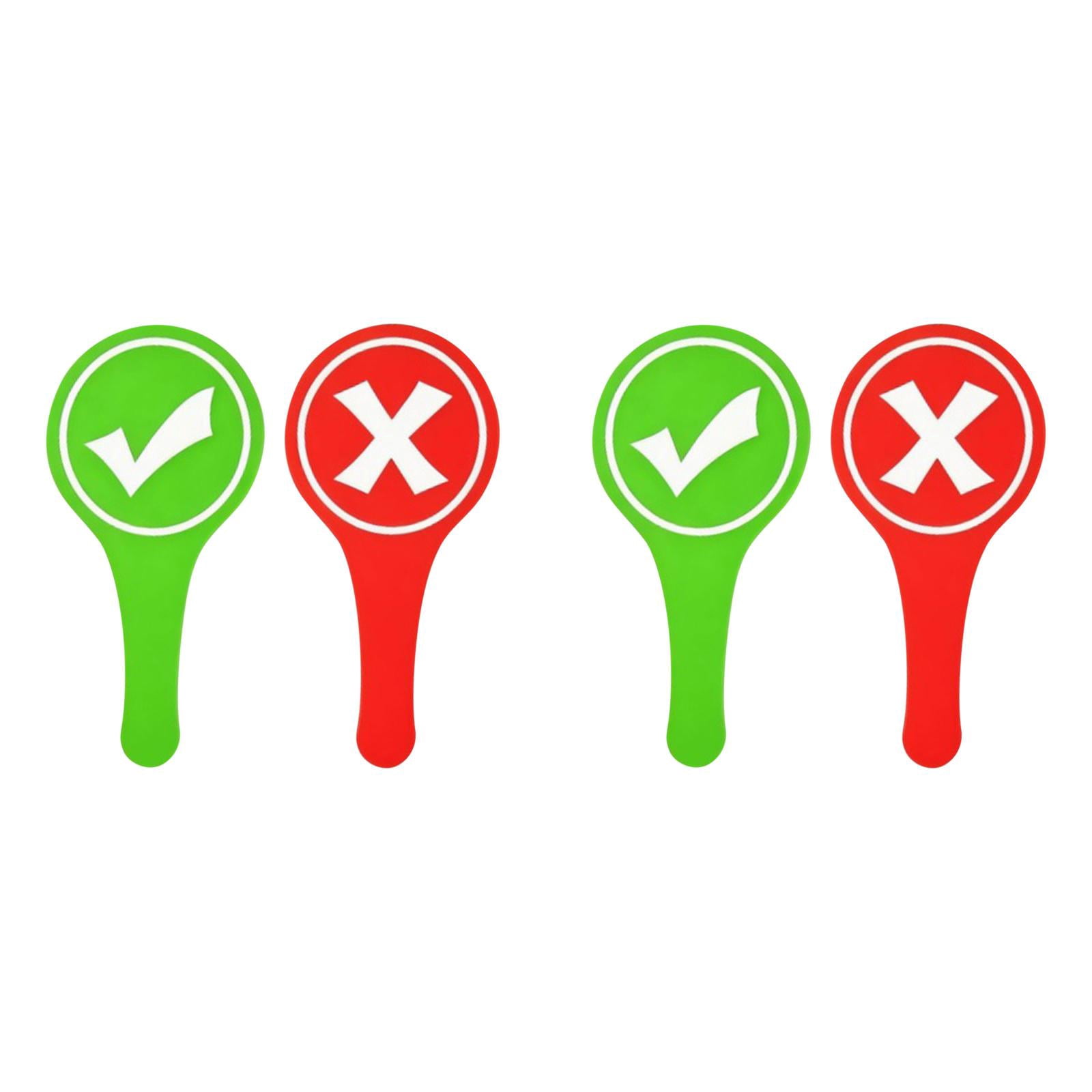 2 Pcs Yes/No Classroom Voting Paddles Handy Event Supplies Double Sign ...