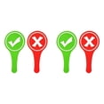 2 Pcs Yes/No Classroom Voting Paddles Handy Event Supplies Double Sign ...