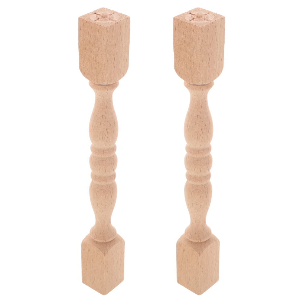 2 Pcs Yuanbaozhu Cabinet Decorative Spindles Unpainted Cabinet Post ...