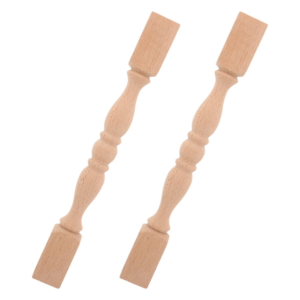 2 Pcs Yuanbaozhu Cabinet Wood Stair Balusters Wooden Baluster Spindles ...